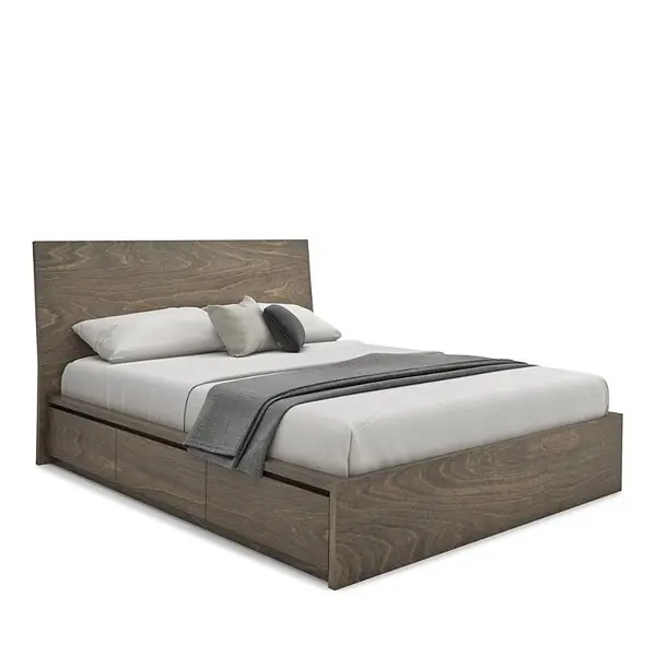 HUPPE Clark Storage Queen Bed - Smoked Birch
