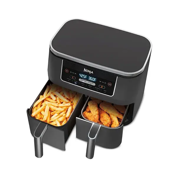 NINJA Foodi 6-in-1 8-qt. 2-basket Air Fryer With Dualzone Technology - Black