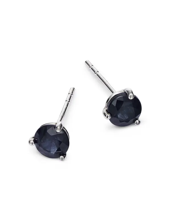 Bloomingdale'S Sapphire Stud Earrings In 14k White Gold