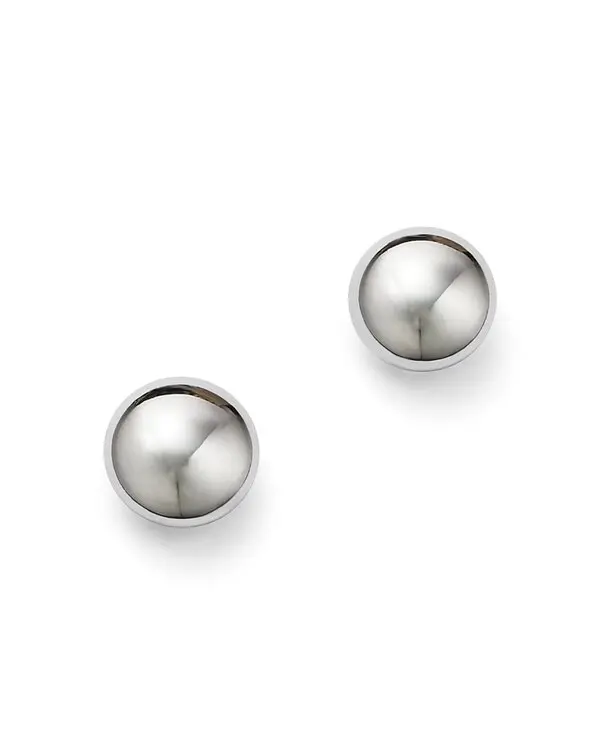 Bloomingdale'S 14k Gold Flat Ball Stud Earrings - White