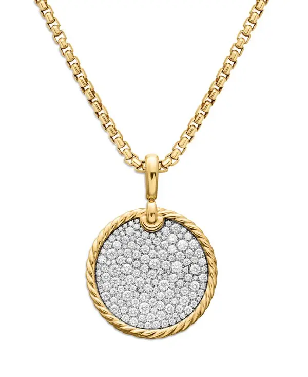 David Yurman Dy Elements Diamond Pendant - Gold