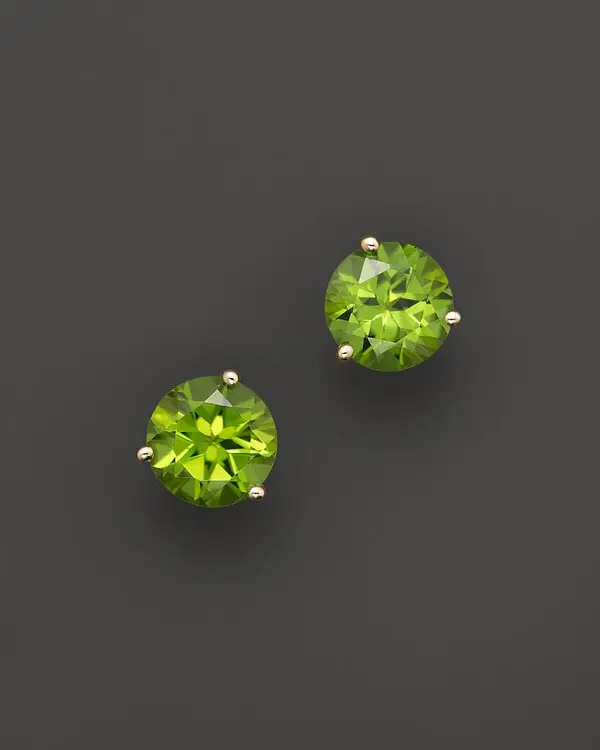Bloomingdale'S Peridot Earrings In 14k Yellow Gold - Green