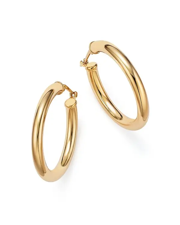 Bloomingdale'S 14k Yellow Tube Hoop Earrings - Gold