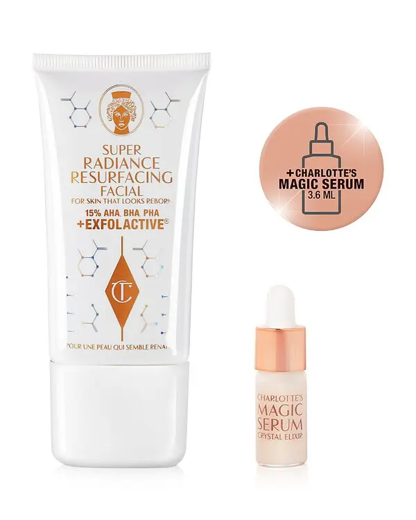 Charlotte Tilbury Super Radiance Resurfacing Aha + Bha + Pha Facial 0.6 Oz - No Color