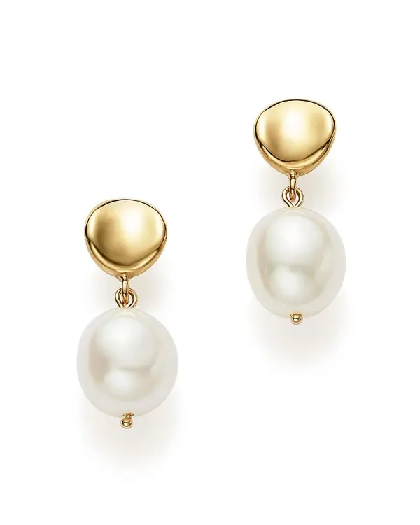 Bloomingdale'S Cultured Freshwater Pearl Drop Earrings - White/gold