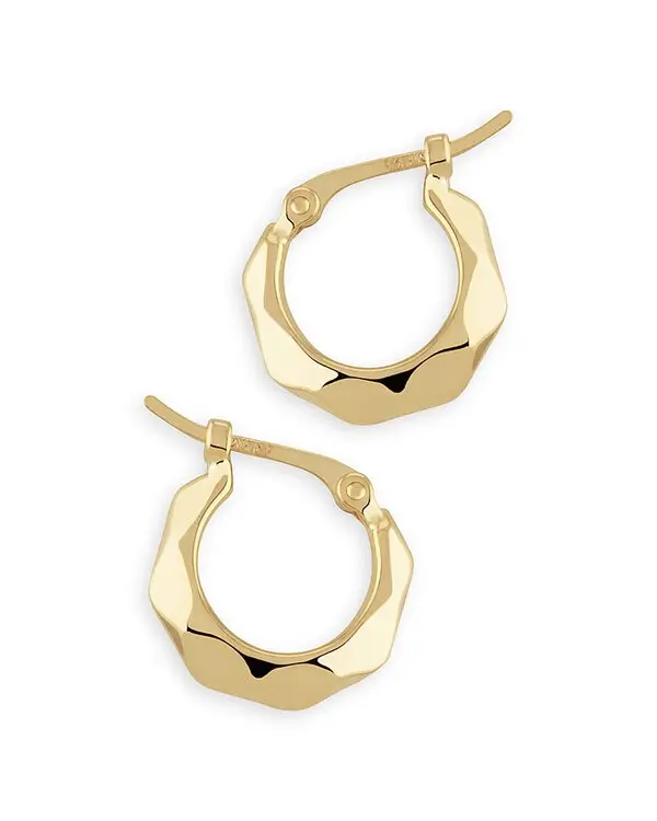 Bloomingdale'S 14k Yellow Polished Hoop Earrings - Gold