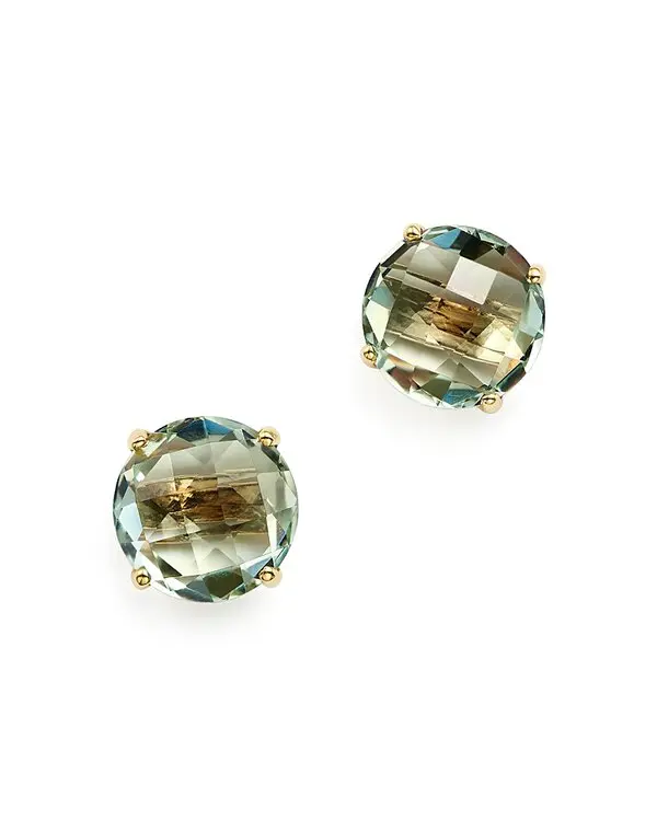 Bloomingdale'S Prasiolite Stud Earrings - Green/gold