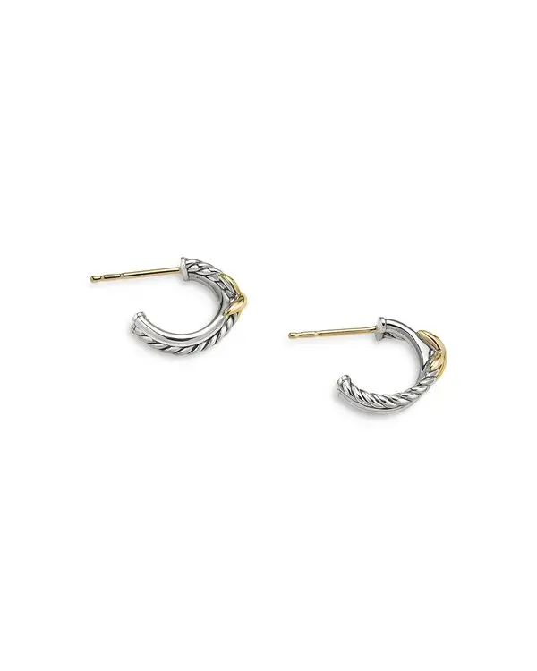 David Yurman Petite X Mini Hoop Earrings - Multi
