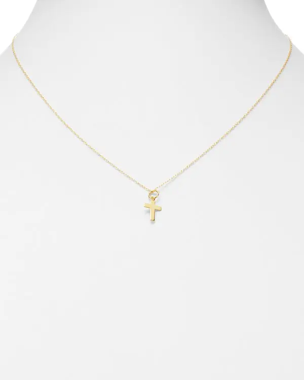 MOON & MEADOW 14k Yellow Cross Pendant Necklace