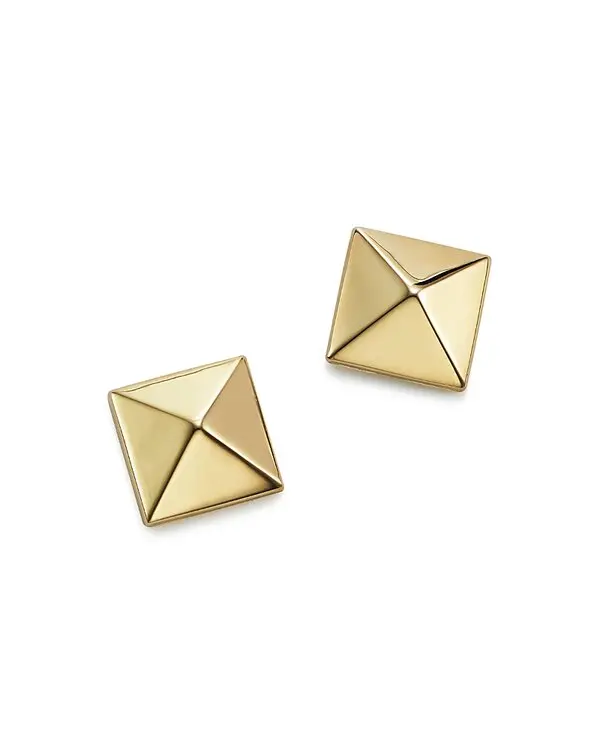 Bloomingdale'S 14k Yellow Pyramid Stud Earrings - Gold