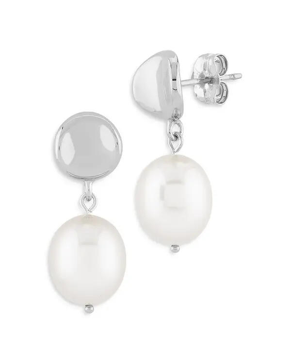 Aqua Bloomingdale's Fine Collection Cultured Freshwater Pearl Drop Earrings - White/silver