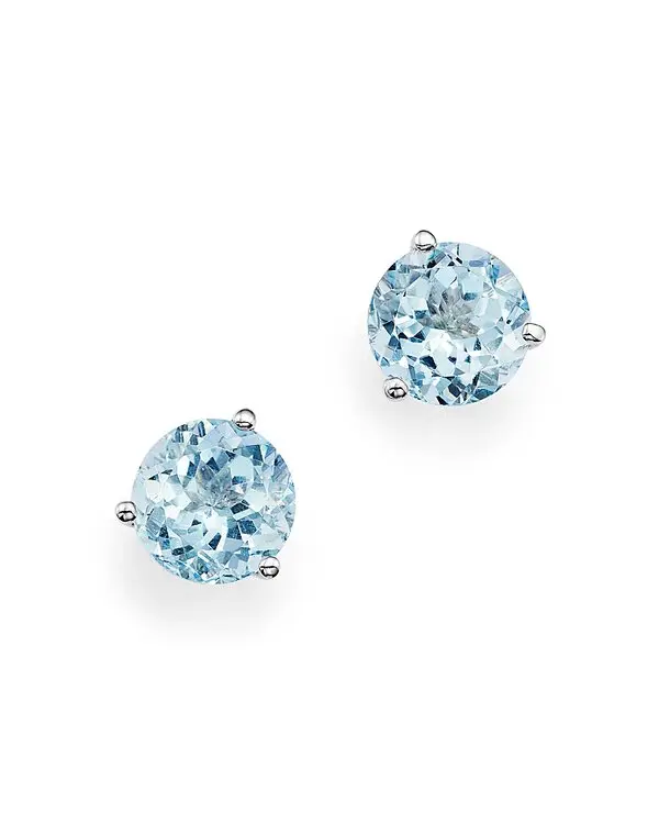 Bloomingdale'S Aquamarine Stud Earrings - Aquamarine/white