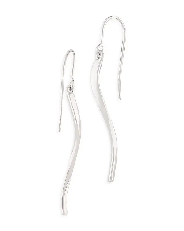 Aqua Sterling Dangle Earrings - Silver