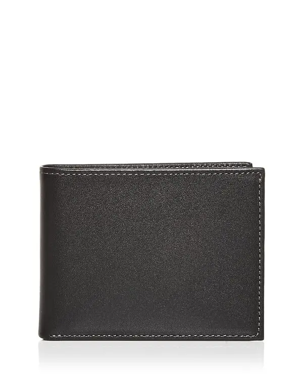 Bloomingdale'S Leather Bi Fold Wallet Exclusive - Black