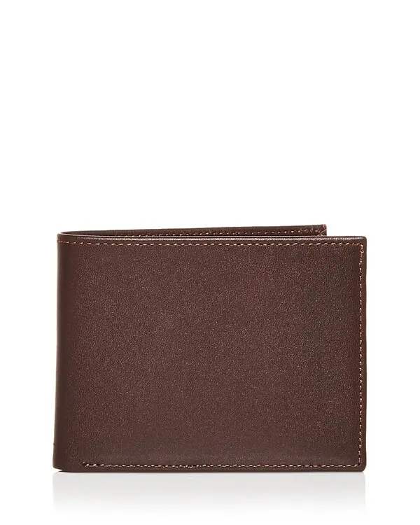 Bloomingdale'S Leather Bi Fold Wallet Exclusive - Brown