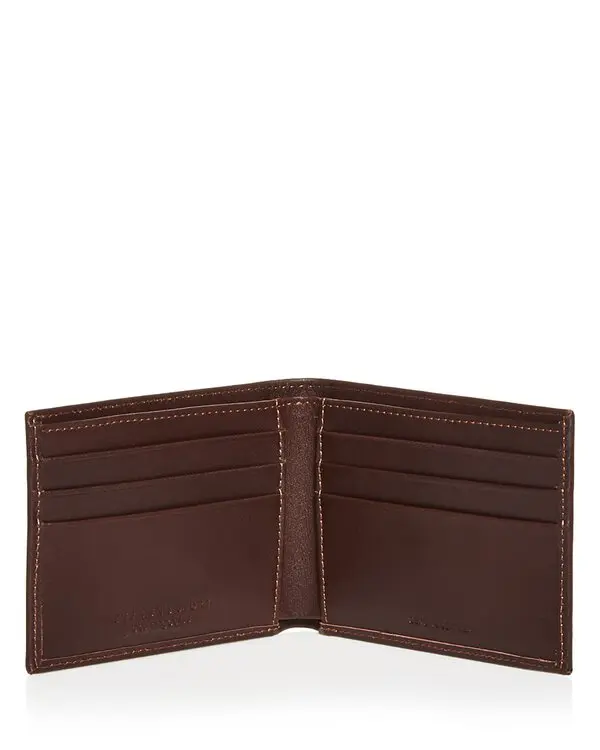 Bloomingdale'S Leather Bi Fold Wallet Exclusive - Brown