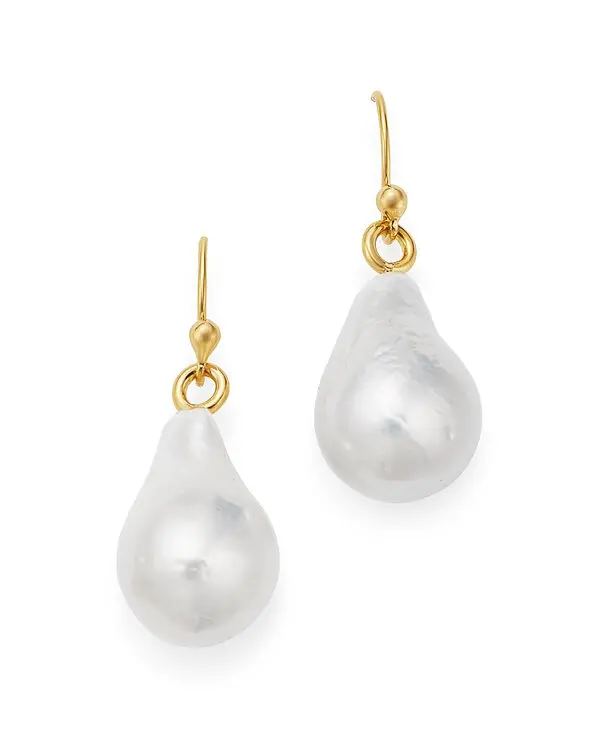 Bloomingdale'S Baroque Cultured Freshwater Pearl Drop Earrings - White/gold