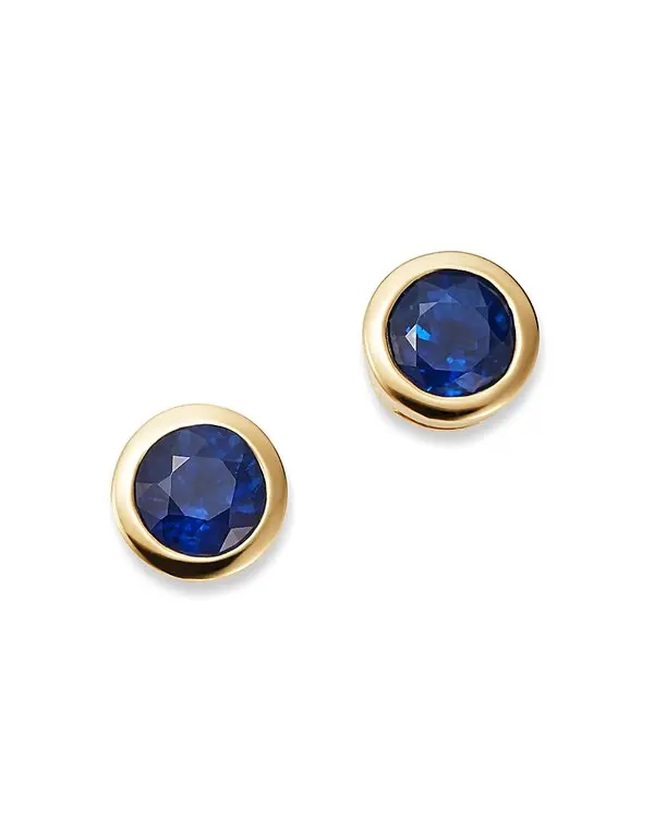 Bloomingdale'S Sapphire Stud Earrings - Blue/gold