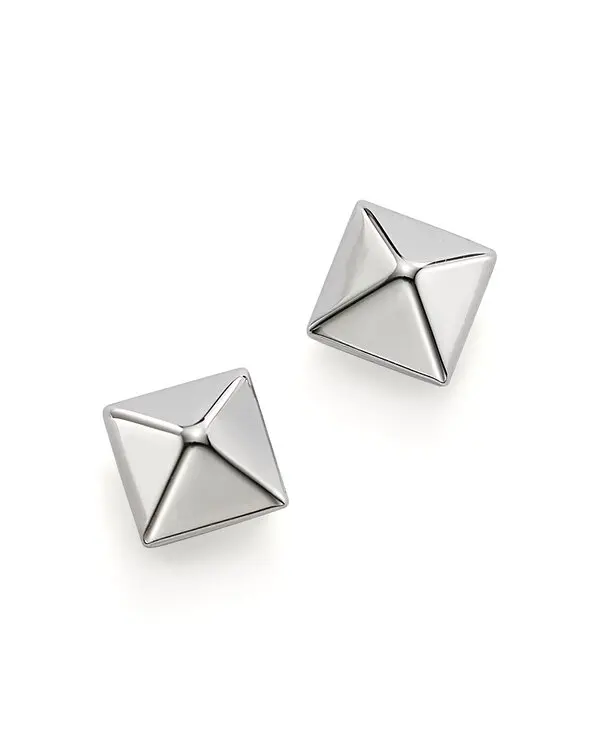 Bloomingdale'S 14k Gold Pyramid Stud Earrings - White