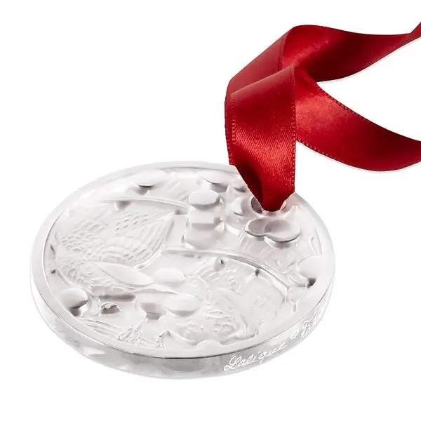 Lalique Merles Raisins Christmas Ornament - Clear