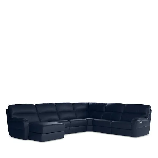GIUSEPPE NICOLETTI Grazia 6 Piece Reclining Sectional - Torello -blue