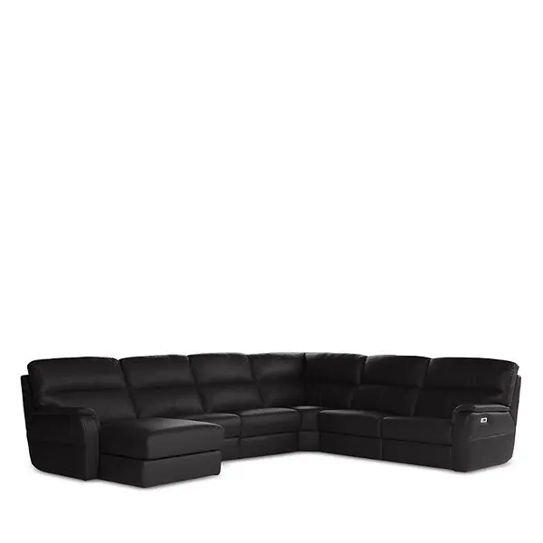 GIUSEPPE NICOLETTI Grazia 6 Piece Reclining Sectional - Torello -chocolate