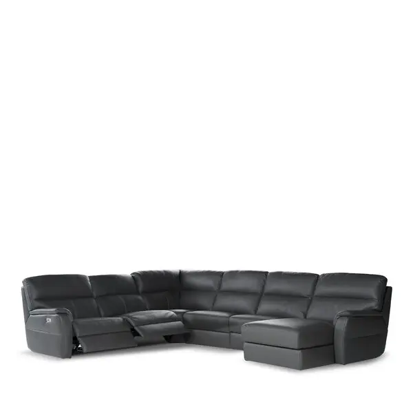 GIUSEPPE NICOLETTI Grazia 6 Piece Reclining Sectional - Torello -grigio Scuro