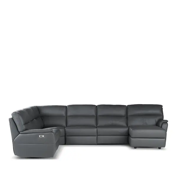 GIUSEPPE NICOLETTI Grazia 6 Piece Reclining Sectional - Torello -grigio Scuro