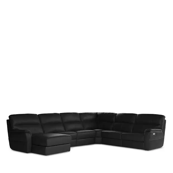 GIUSEPPE NICOLETTI Grazia 6 Piece Reclining Sectional - Torello -nero
