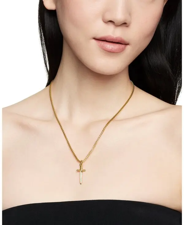 David Yurman 18k Yellow Petrvs Dagger Amulet - Gold
