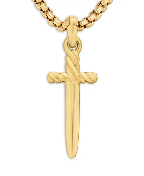 David Yurman 18k Yellow Petrvs Dagger Amulet - Gold