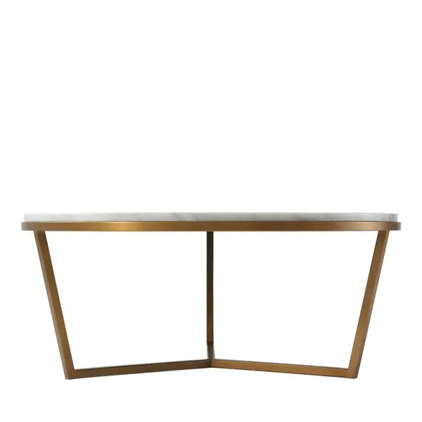 THEODORE ALEXANDER Fisher Round Marble Cocktail Table, Small