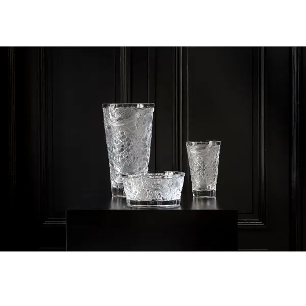 Lalique Merles & Raisins Large Vase
