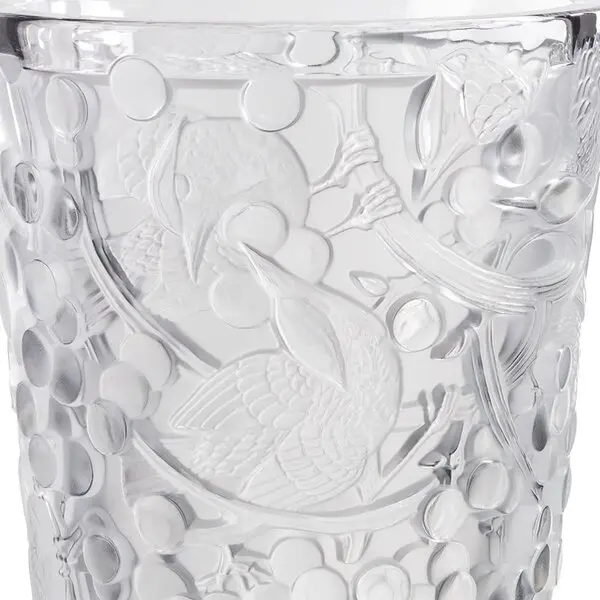 Lalique Merles & Raisins Large Vase