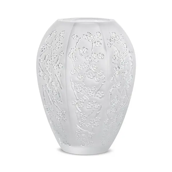 Lalique Sakura Vase, Medium - Clear