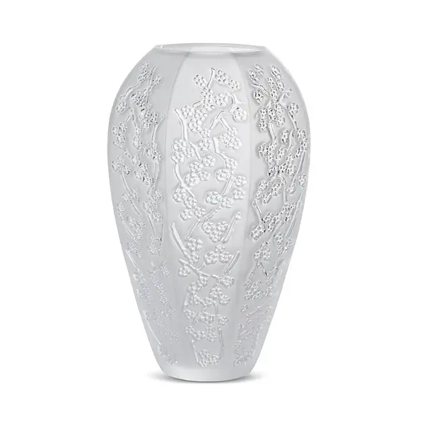 Lalique Sakura Vase, Large - Clear