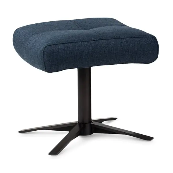 AMERICAN LEATHER Rainier Comfort Air Ottoman - Apollo Navy