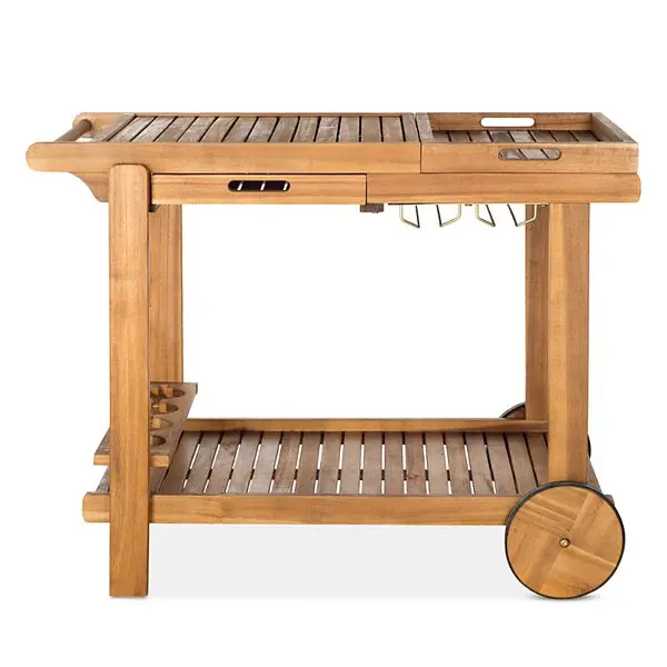 SAFAVIEH Orland Outdoor Tea Trolley - Natural