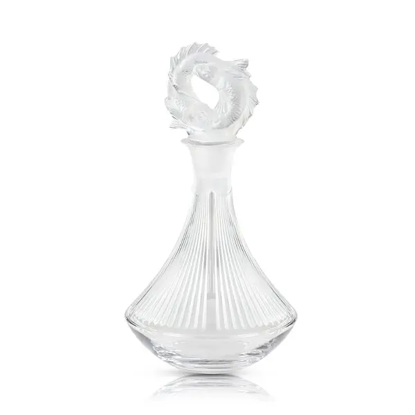 Lalique Double Fish Decanter - Clear