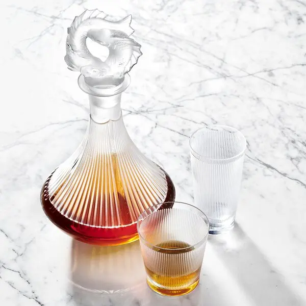Lalique Double Fish Decanter