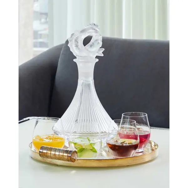 Lalique Double Fish Decanter