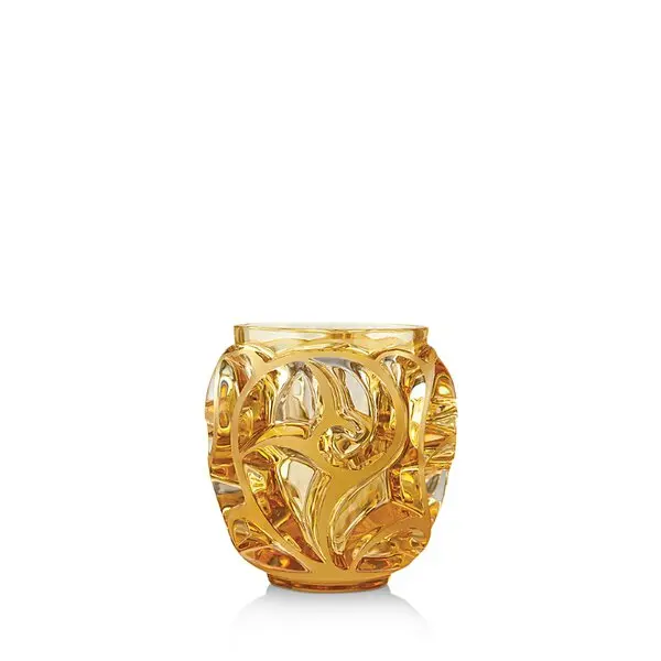 Lalique Tourbillons Small Vase - Orange