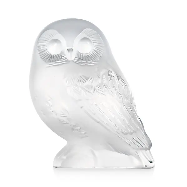 Lalique Shivers Owl Figure - No Color