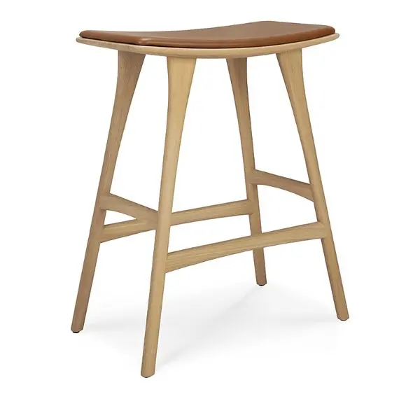 ETHNICRAFT Osso Counter Stool - Oak