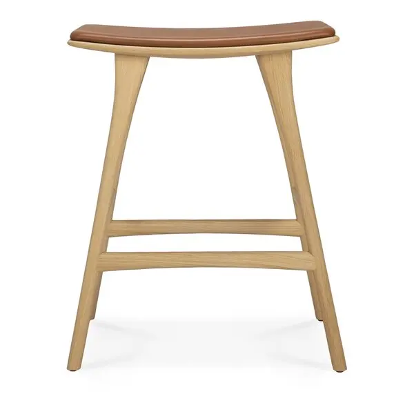 ETHNICRAFT Osso Counter Stool - Oak