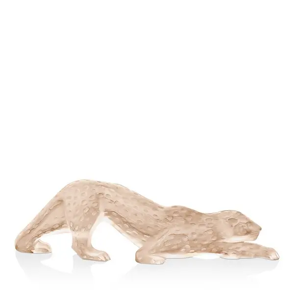Lalique Zeila Panther Figure - Gold Luster