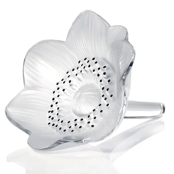 Lalique Anemone Flower Paperweight