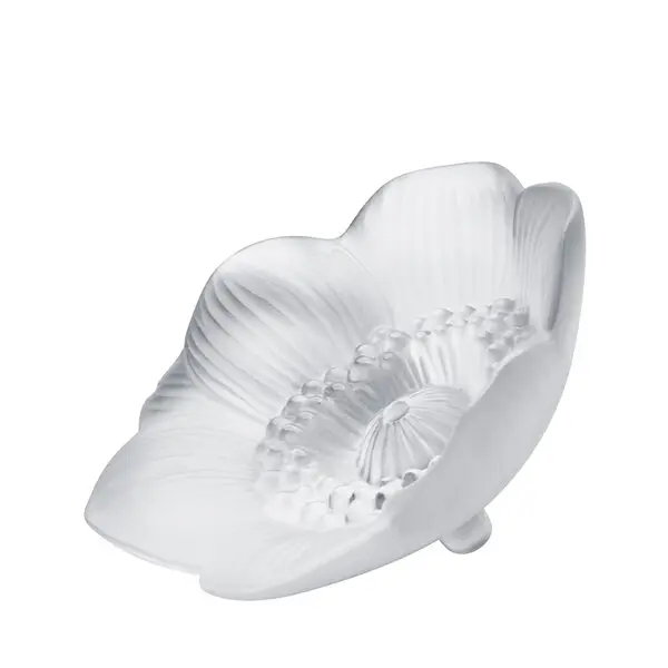 Lalique Small Anemone Figure - Clear Crystal