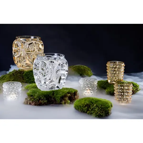 Lalique Mossi Lustre Votives, Set Of 2