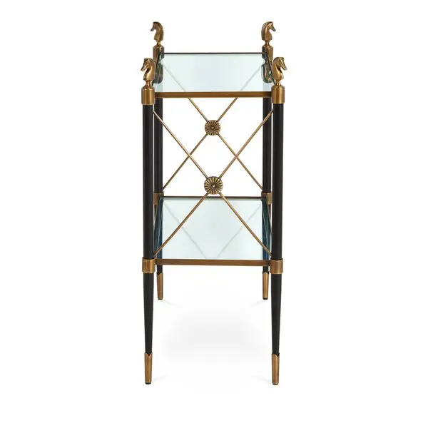 Jonathan Adler Jonathan Rider Two Tier Brass Side Table